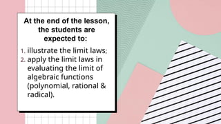 Grade 11: Basic Calculus_MODULE 2.Limits Laws | PPTX