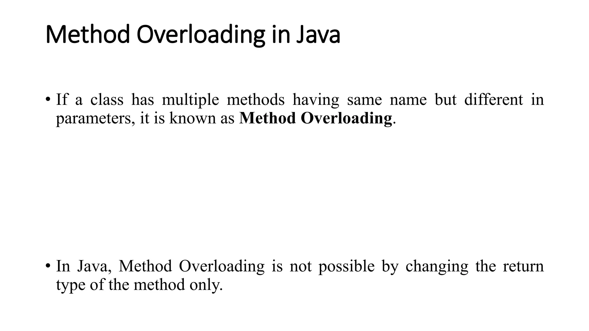 BCA Oveloading and Overriding (2).pptx | Programming Languages | Computing