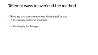 BCA Oveloading and Overriding (2).pptx | Programming Languages | Computing