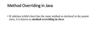 BCA Oveloading and Overriding (2).pptx | Programming Languages | Computing