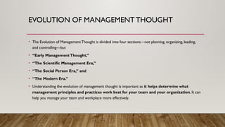 BCA POM UNIT 2 EVOLUTION OF MGMT Dr. Kanchan Pandey.pptx