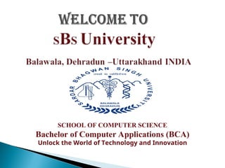 BCA presentation 2024.ppt for the career | PPT