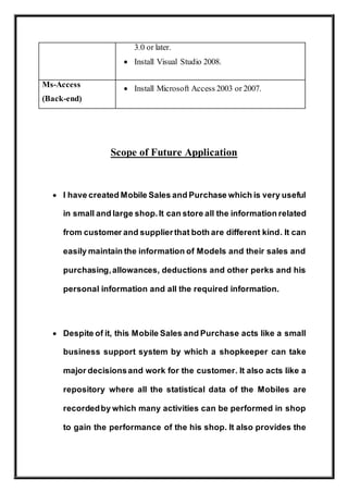 Bca project sample asp.net project topic for bca on small mobile shop ...