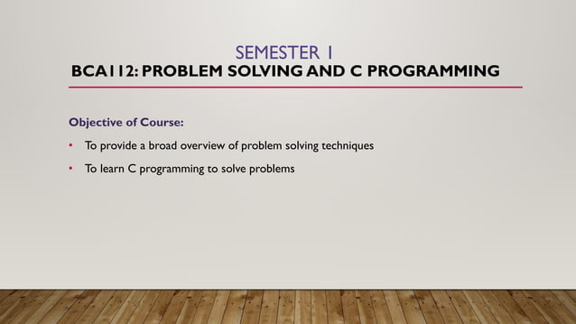 BCA Fundamentals of computers semester one | PPT