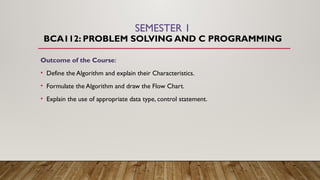 BCA Fundamentals of computers semester one | PPTX