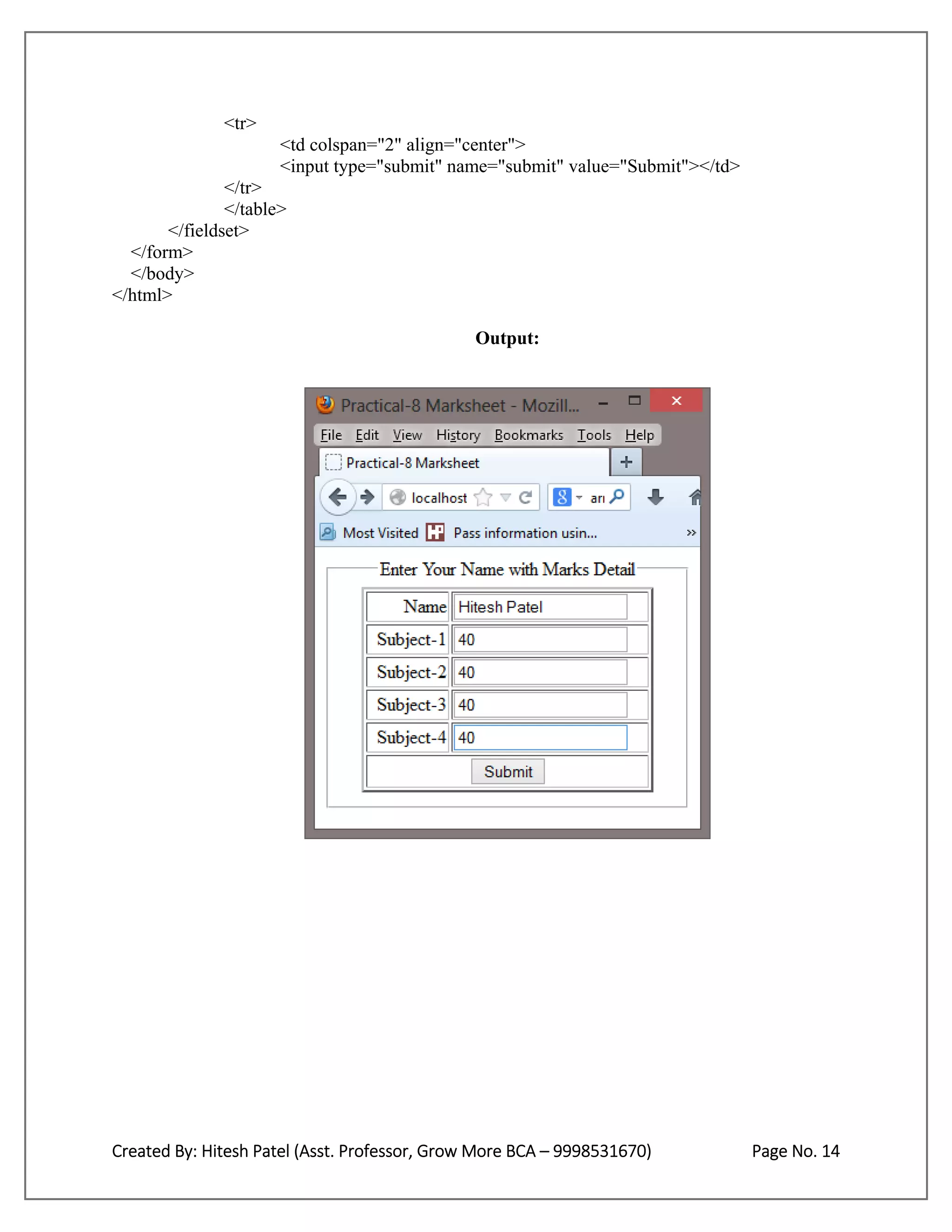 Bca sem 6 php practicals 1to12 | PDF