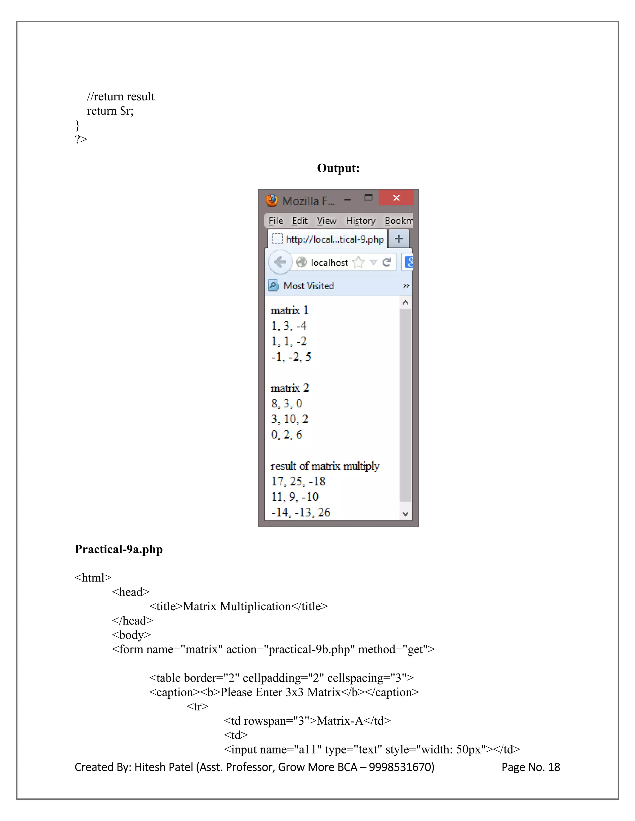 Bca sem 6 php practicals 1to12 | PDF