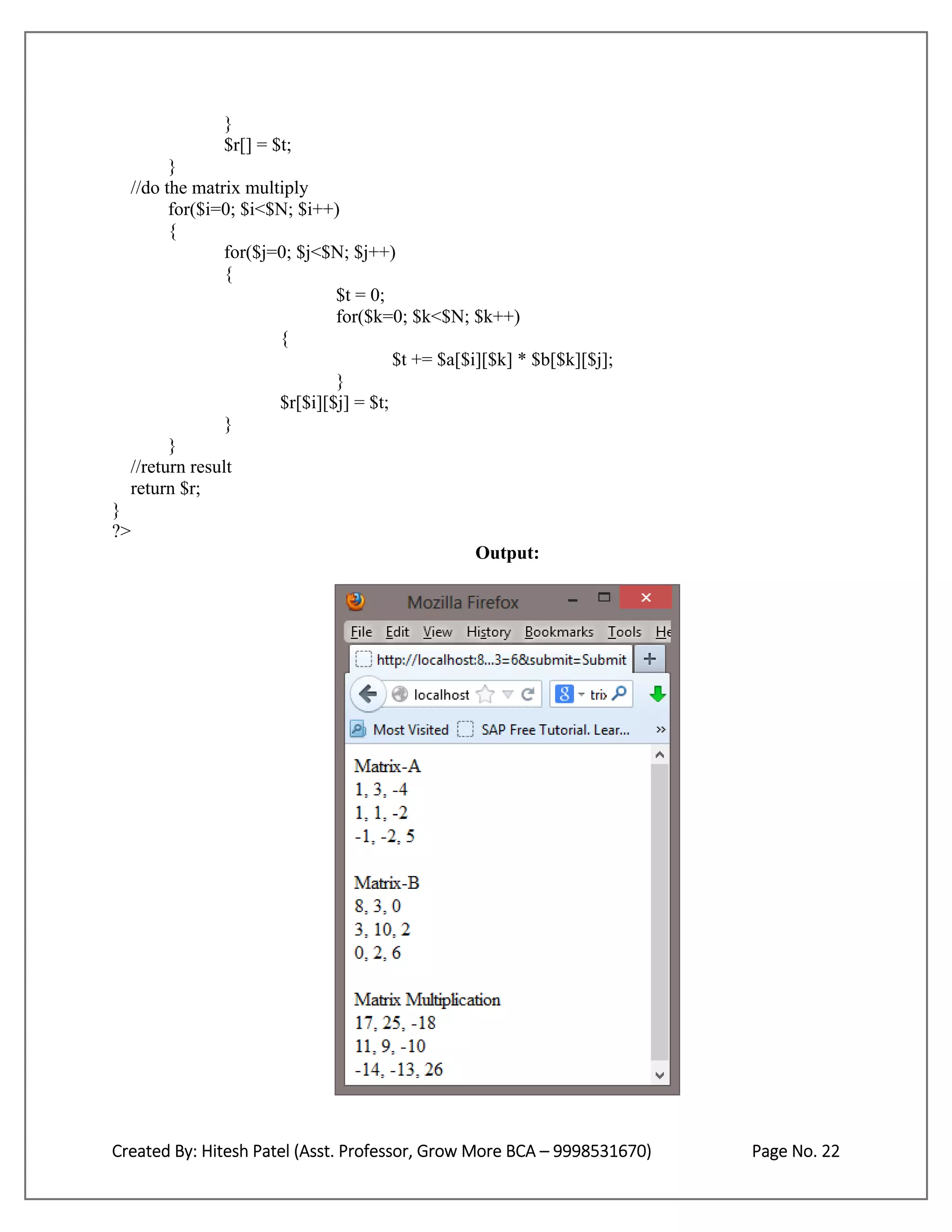 Bca sem 6 php practicals 1to12 | PDF