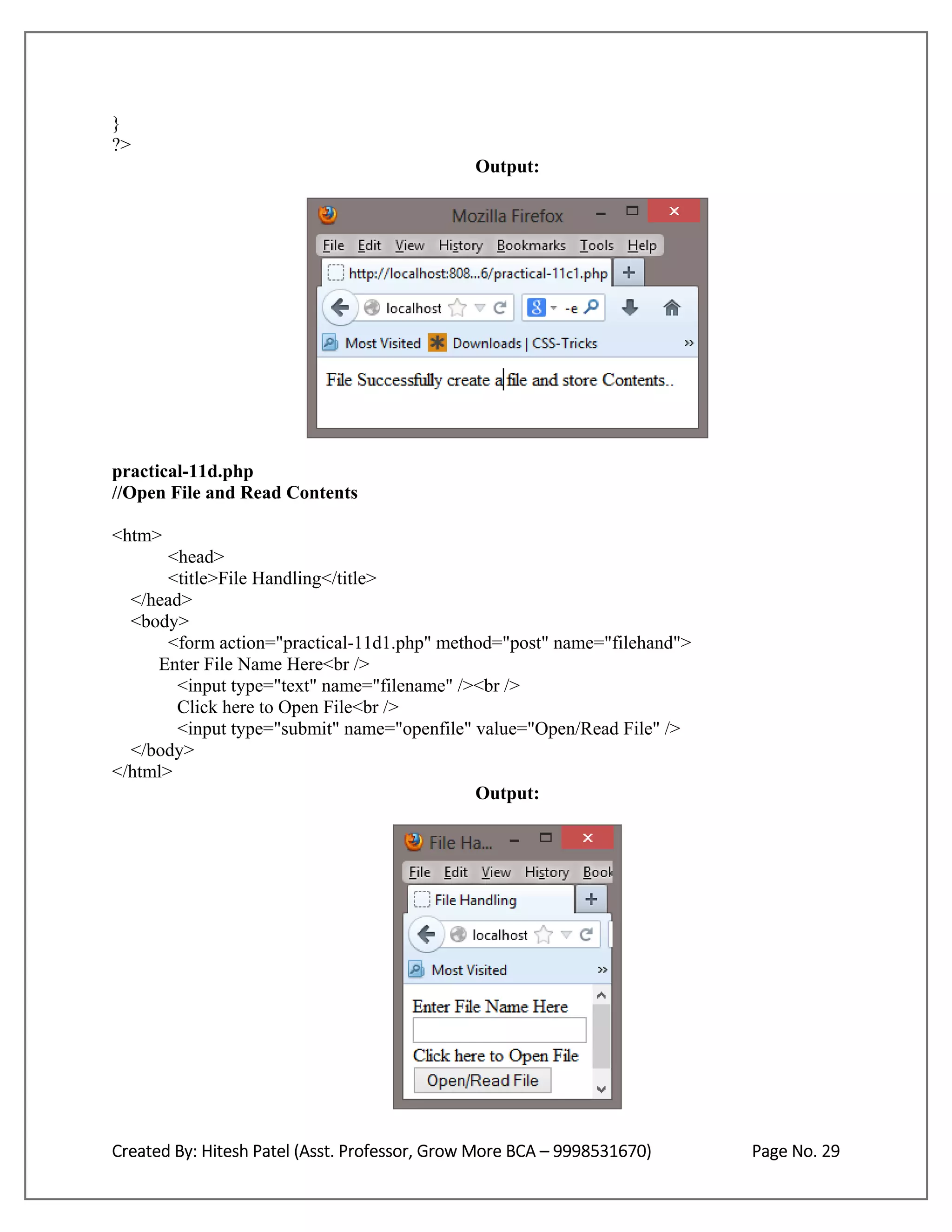 Bca sem 6 php practicals 1to12 | PDF