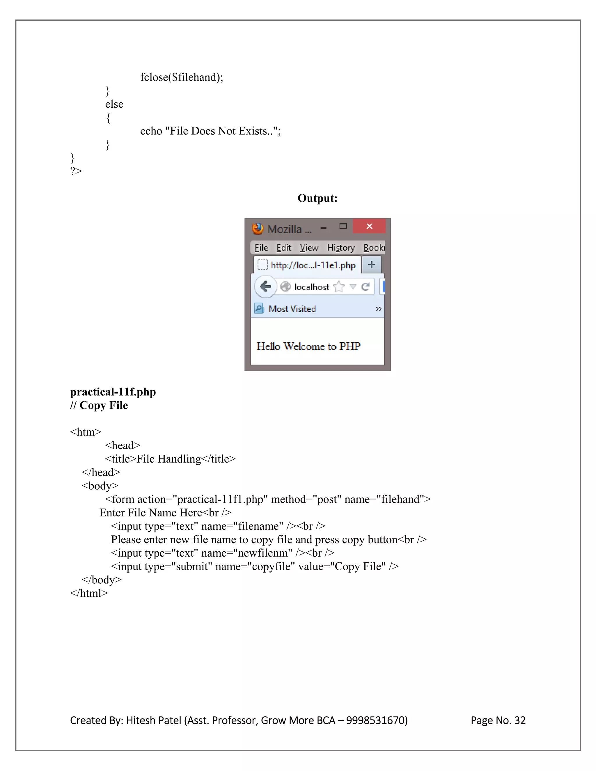 Bca sem 6 php practicals 1to12 | PDF