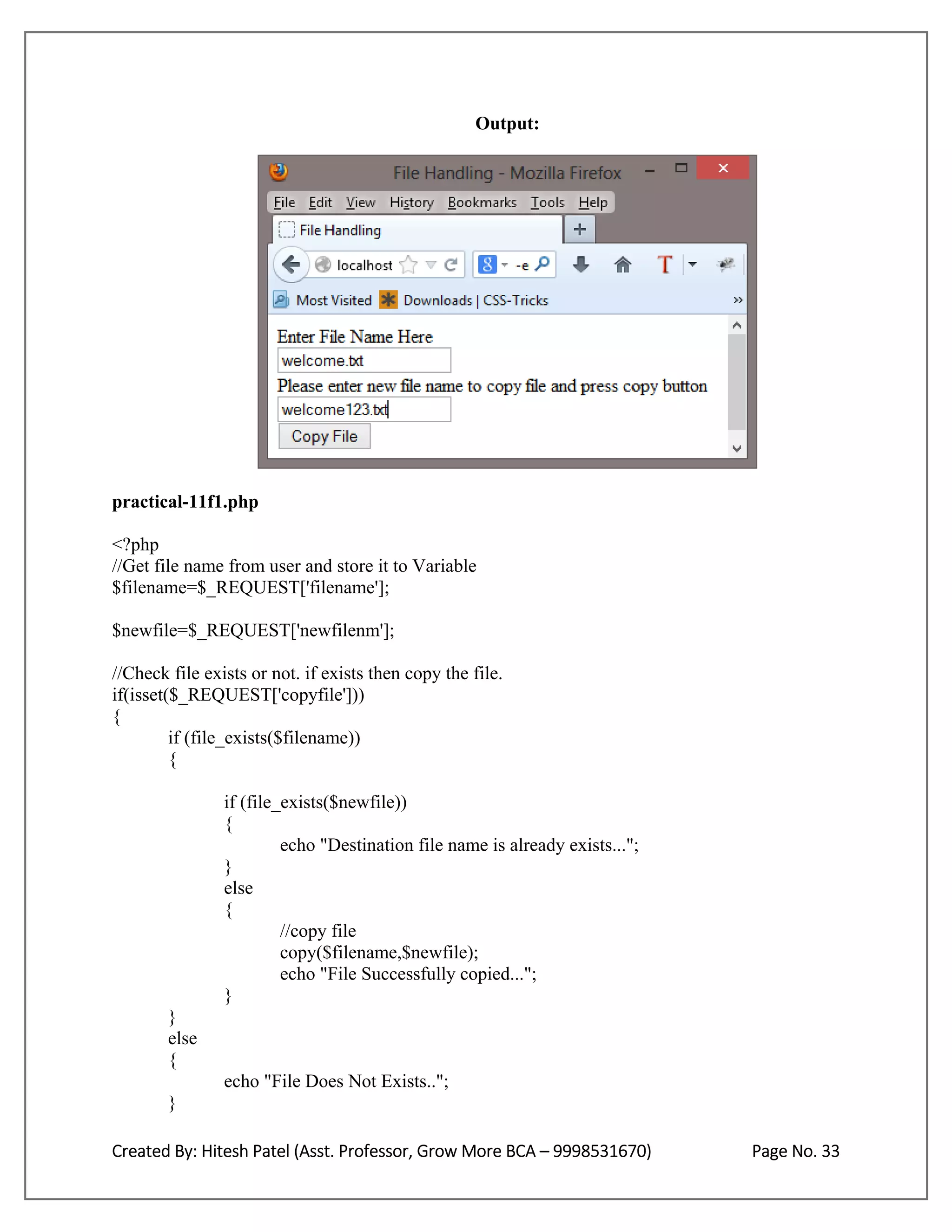 Bca sem 6 php practicals 1to12 | PDF