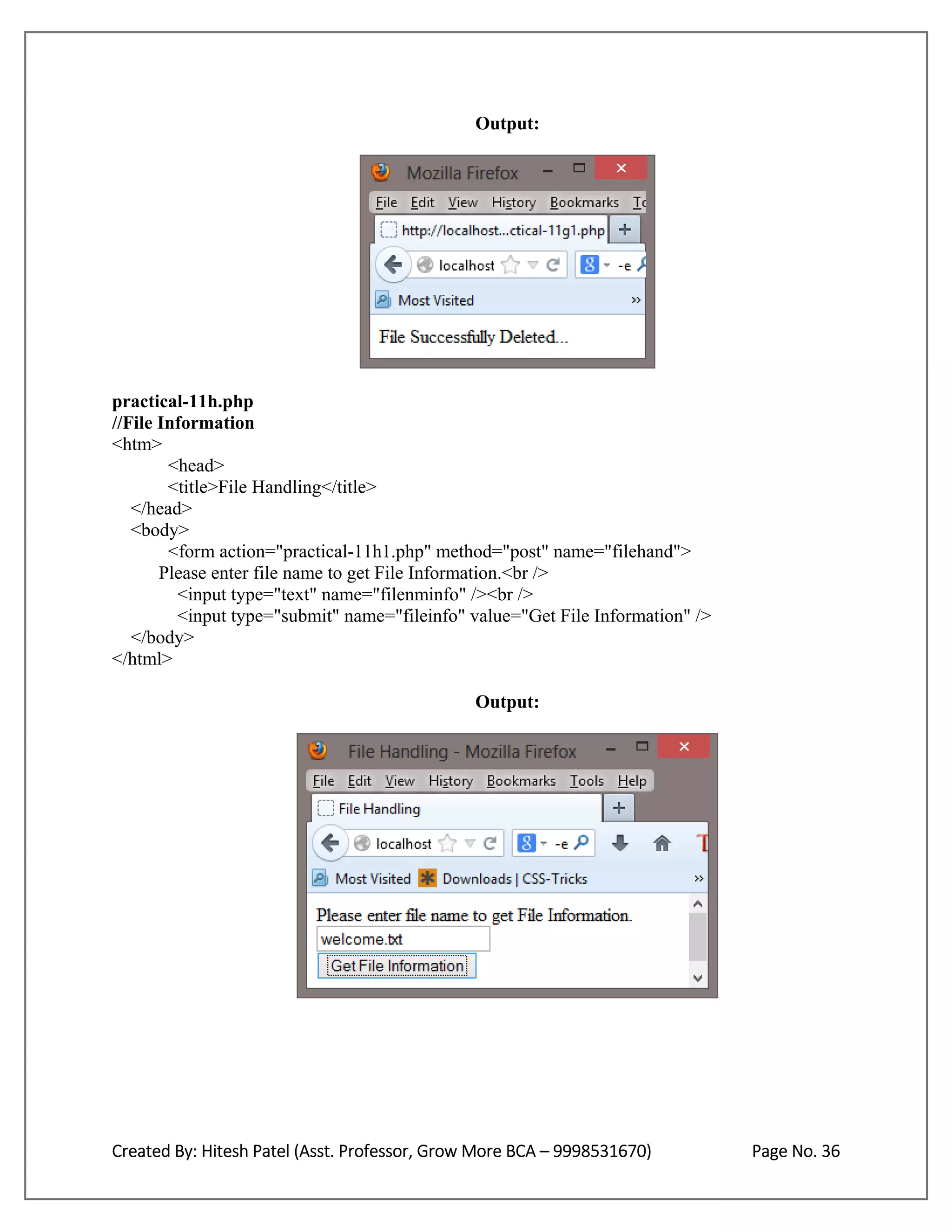 Bca sem 6 php practicals 1to12 | PDF