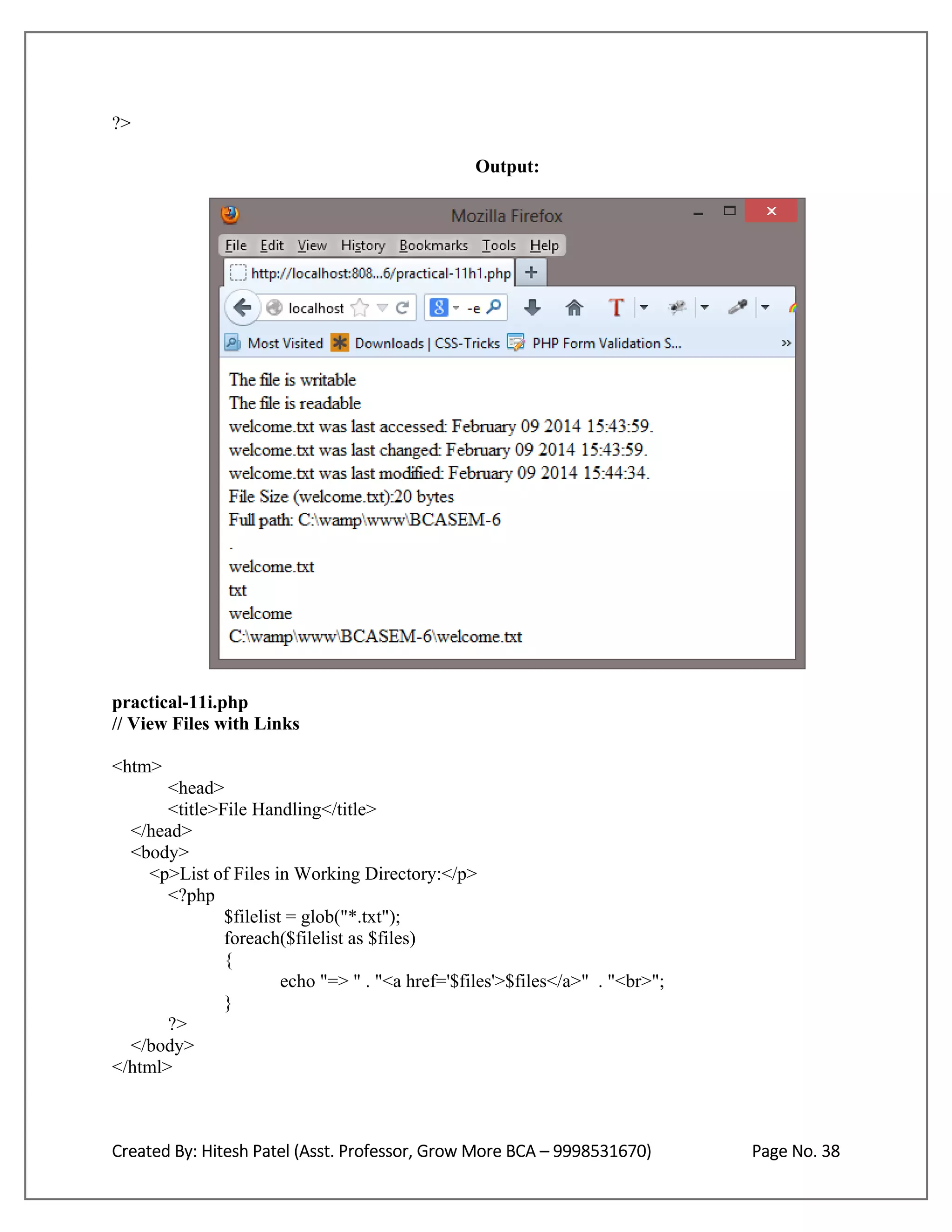 Bca sem 6 php practicals 1to12 | PDF