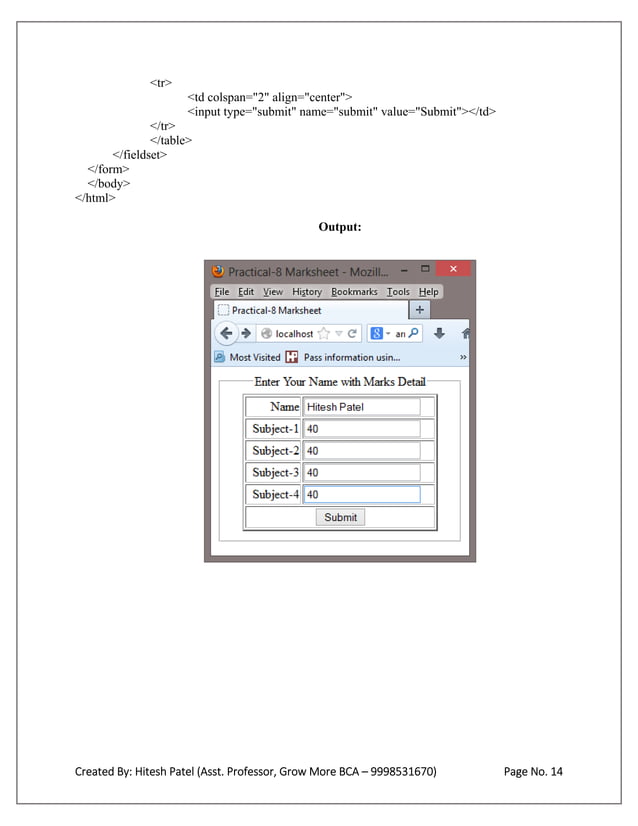 Bca sem 6 php practicals 1to12 | PDF