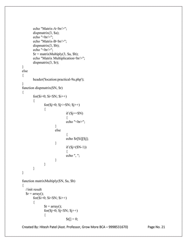 Bca sem 6 php practicals 1to12 | PDF