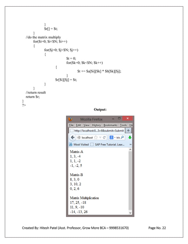 Bca sem 6 php practicals 1to12 | PDF