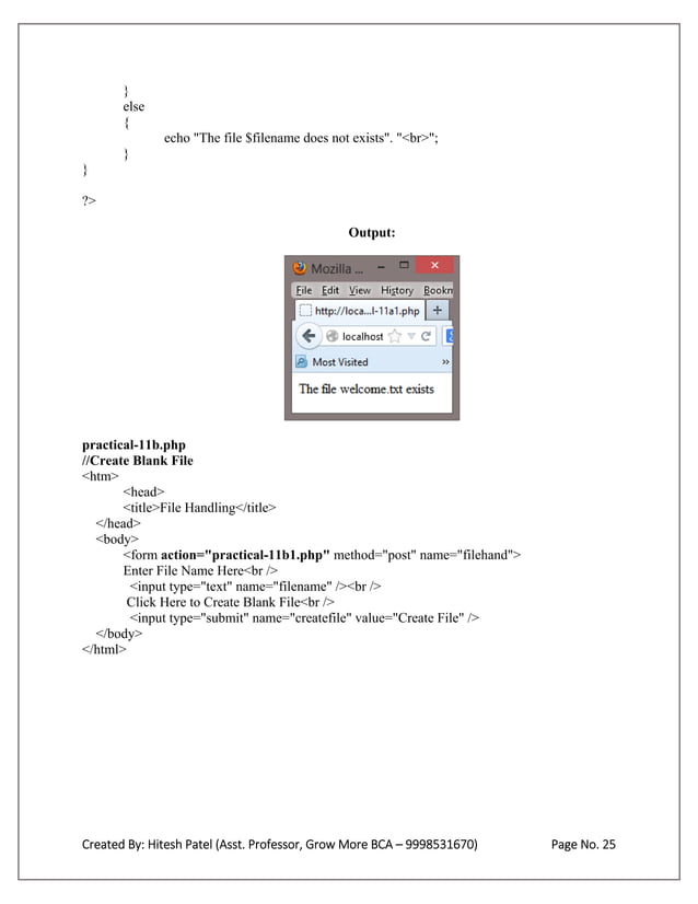 Bca sem 6 php practicals 1to12 | PDF
