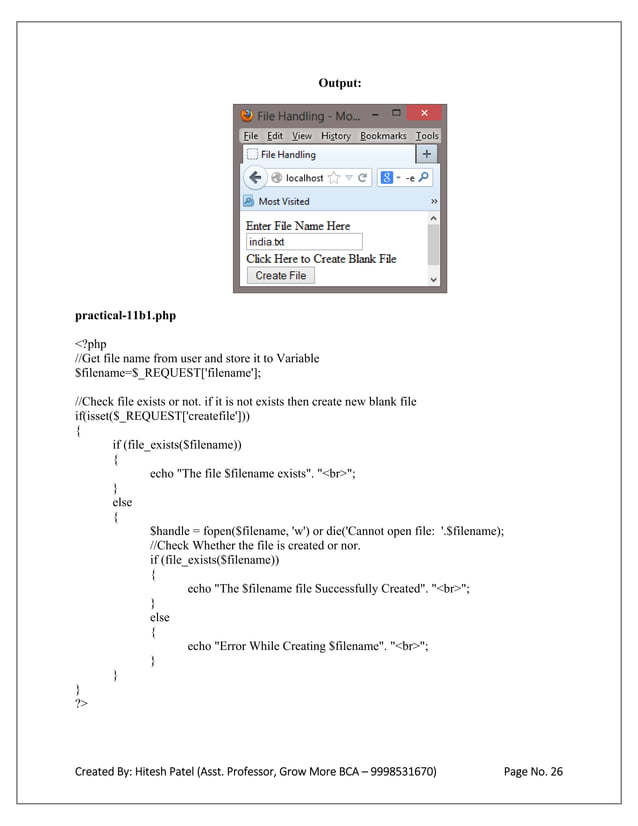 Bca sem 6 php practicals 1to12 | PDF