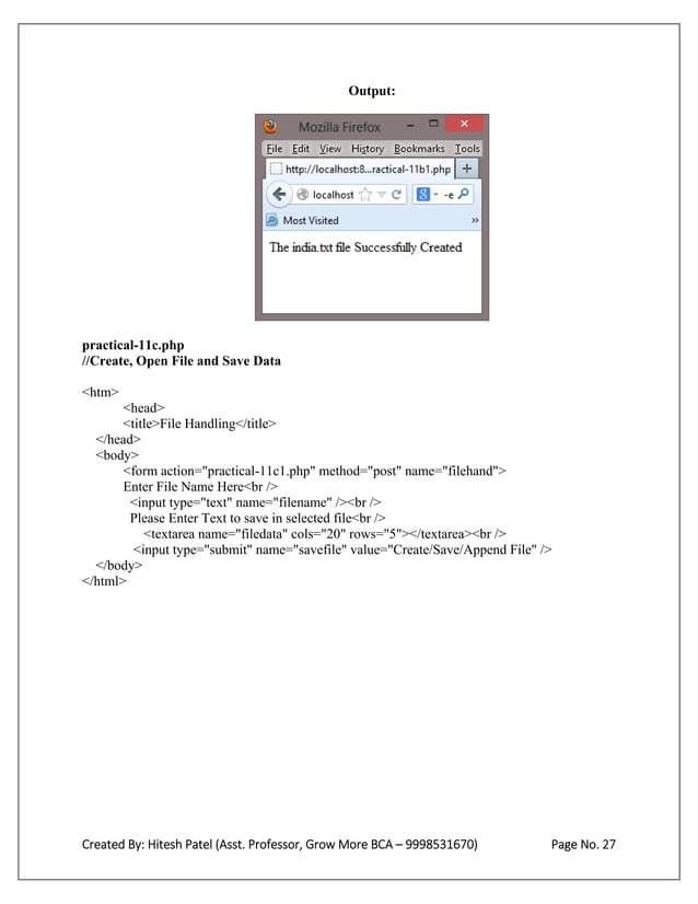 Bca sem 6 php practicals 1to12 | PDF
