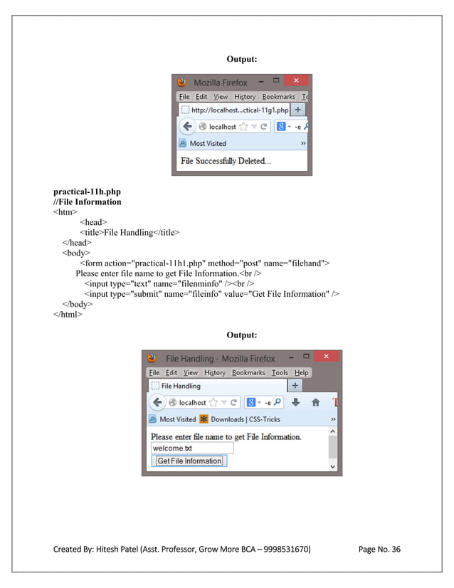 Bca sem 6 php practicals 1to12 | PDF