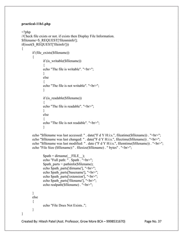 Bca sem 6 php practicals 1to12 | PDF