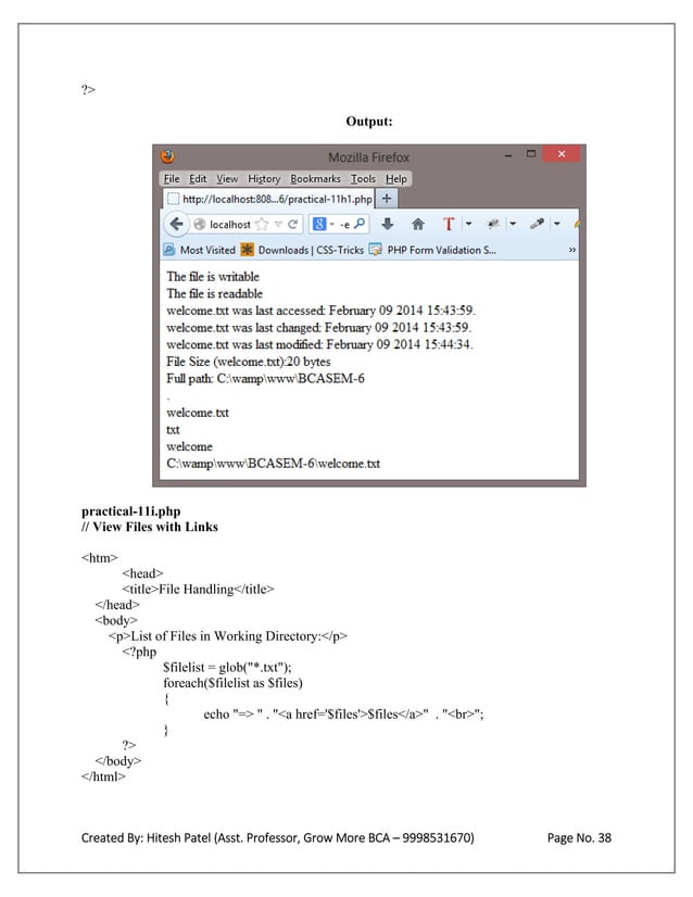 Bca sem 6 php practicals 1to12 | PDF