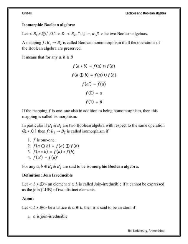 BCA_Semester-II-Discrete Mathematics_unit-iii_Lattices and boolean ...
