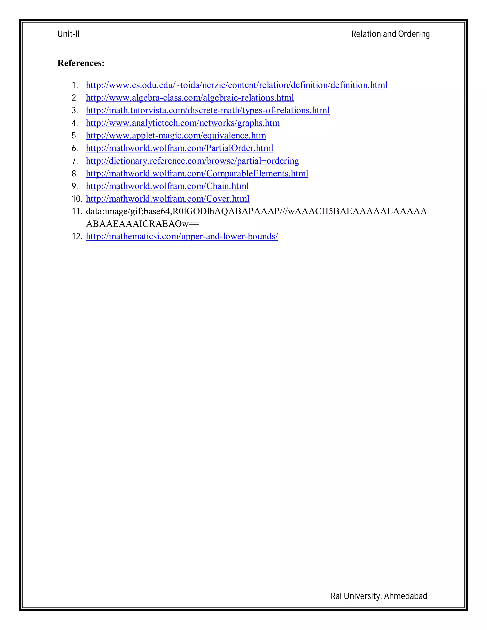BCA_Semester-II-Discrete Mathematics_unit-ii_Relation and ordering | PDF