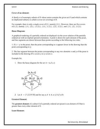 BCA_Semester-II-Discrete Mathematics_unit-ii_Relation and ordering | PDF