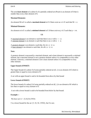 BCA_Semester-II-Discrete Mathematics_unit-ii_Relation and ordering | PDF