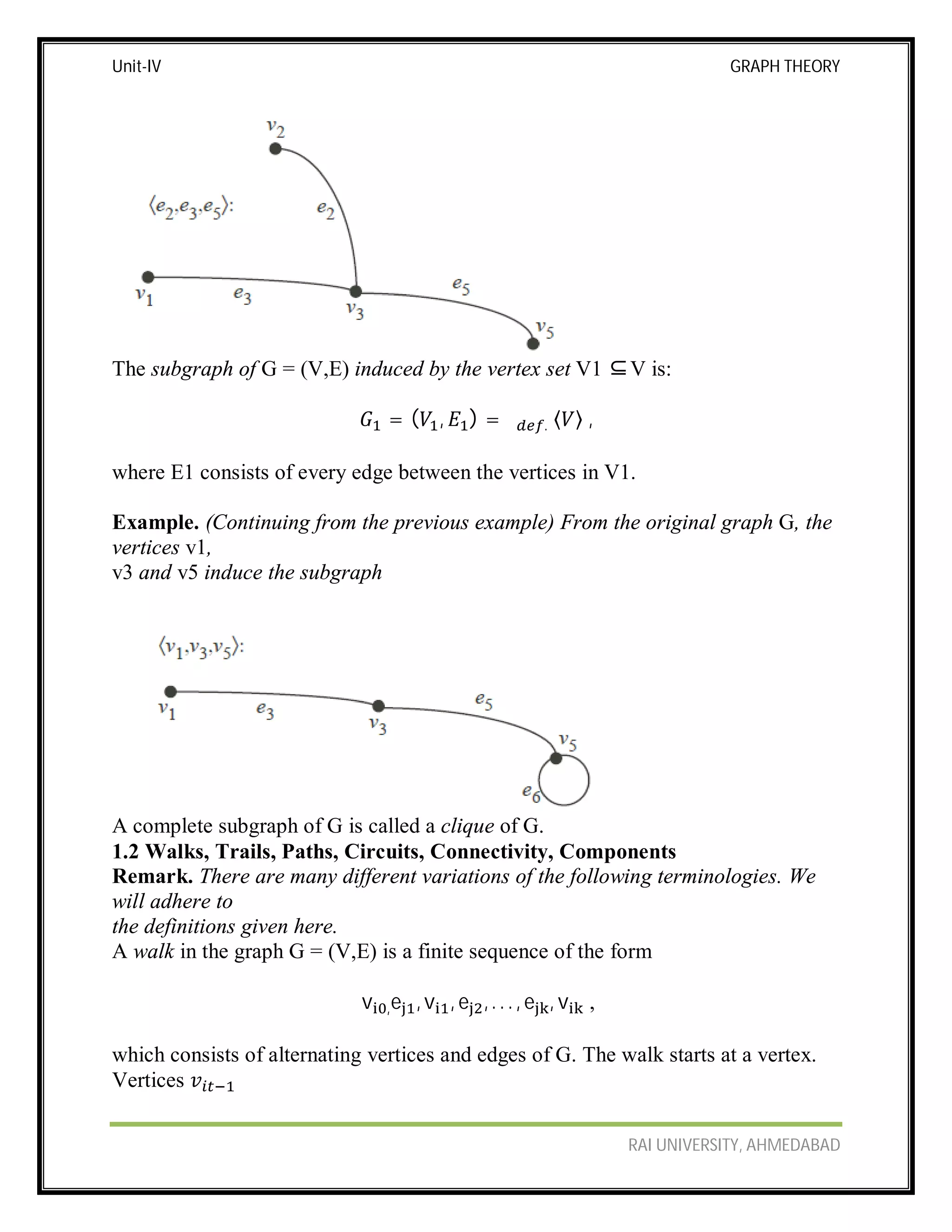 BCA_Semester-II-Discrete Mathematics_unit-iv Graph theory | PDF