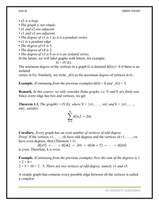 BCA_Semester-II-Discrete Mathematics_unit-iv Graph theory | PDF ...