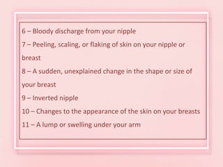 BREAST CANCER AWARENESS | PPTX
