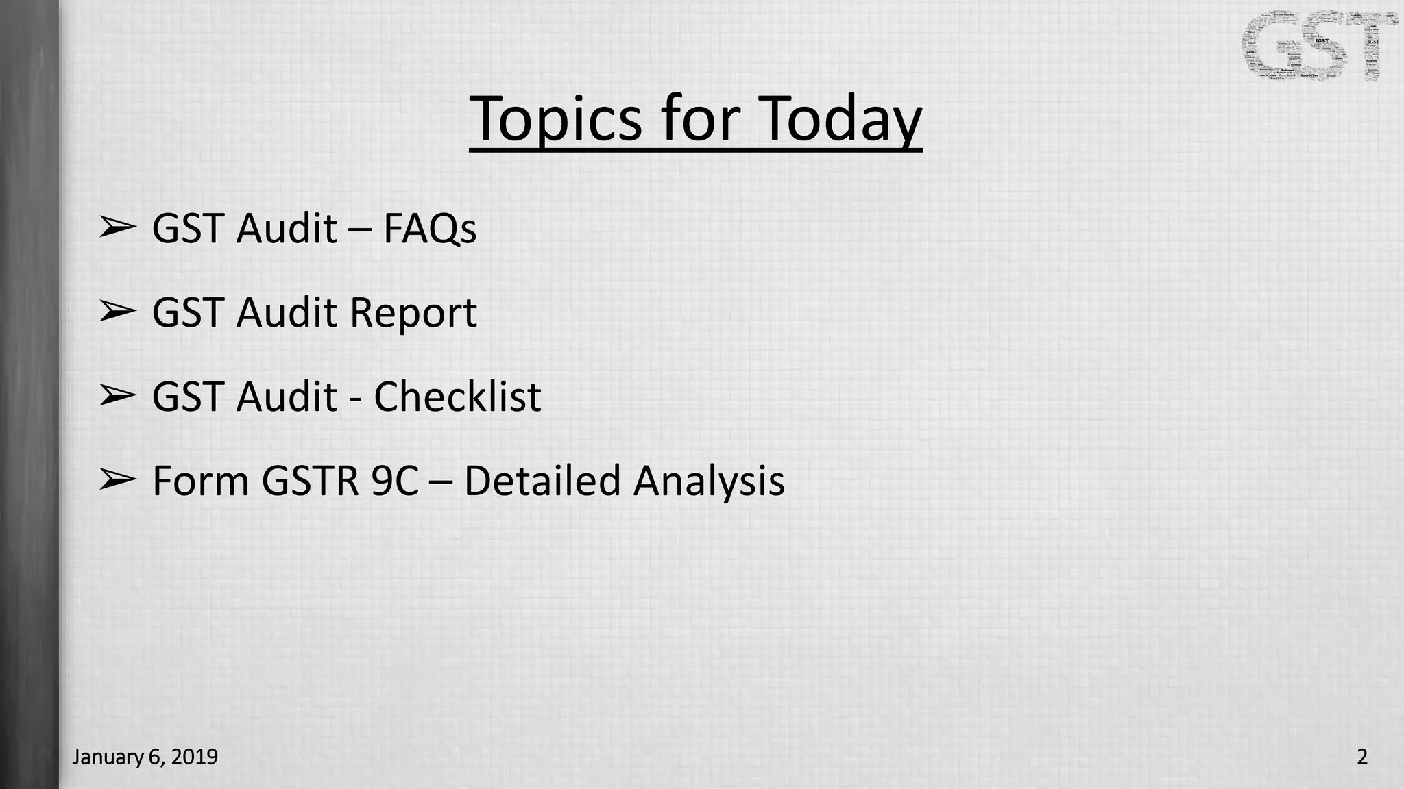 Bcas training session GST Audit | PDF