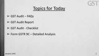 Bcas training session GST Audit | PDF