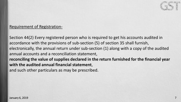 Bcas training session GST Audit | PPT