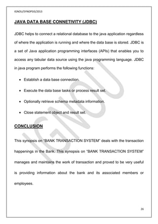 bank transaction system | DOCX