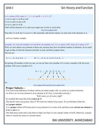 BCA_Semester-I_Mathematics-I_Set theory and function | PDF