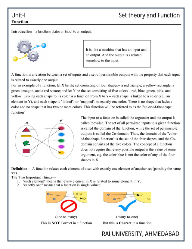 BCA_Semester-I_Mathematics-I_Set theory and function | PDF