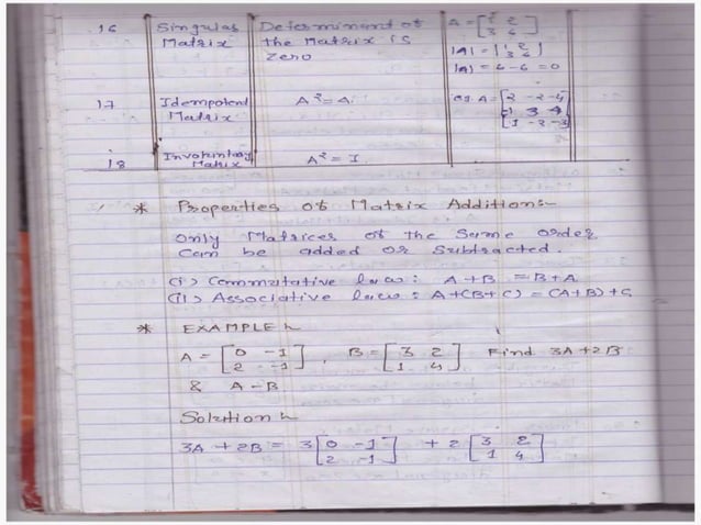 BCA_Semester-I_Mathematics-I_Determinant and Matrices | PPTX | Physics ...