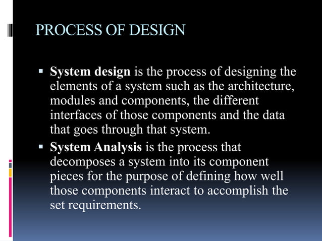 BCA V Sem System design and Implementation | PPT