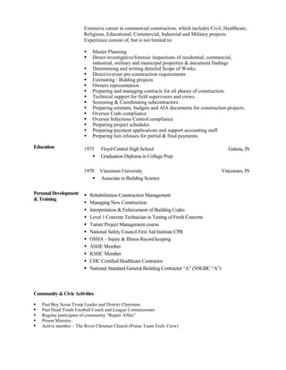 Resume | PDF | Construction Industry | Industries