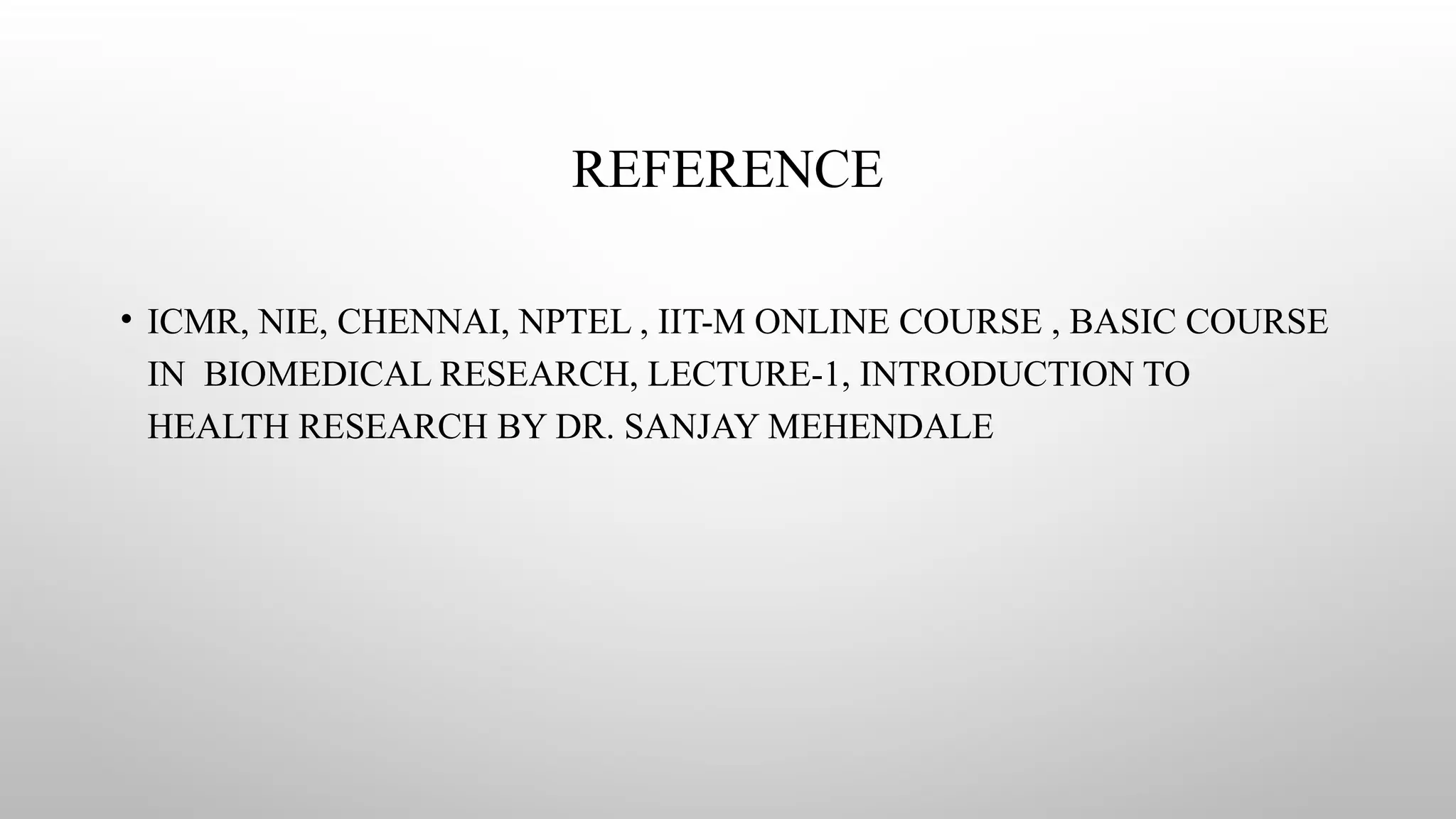 Introduction to health research-BCBR session1 | PPTX