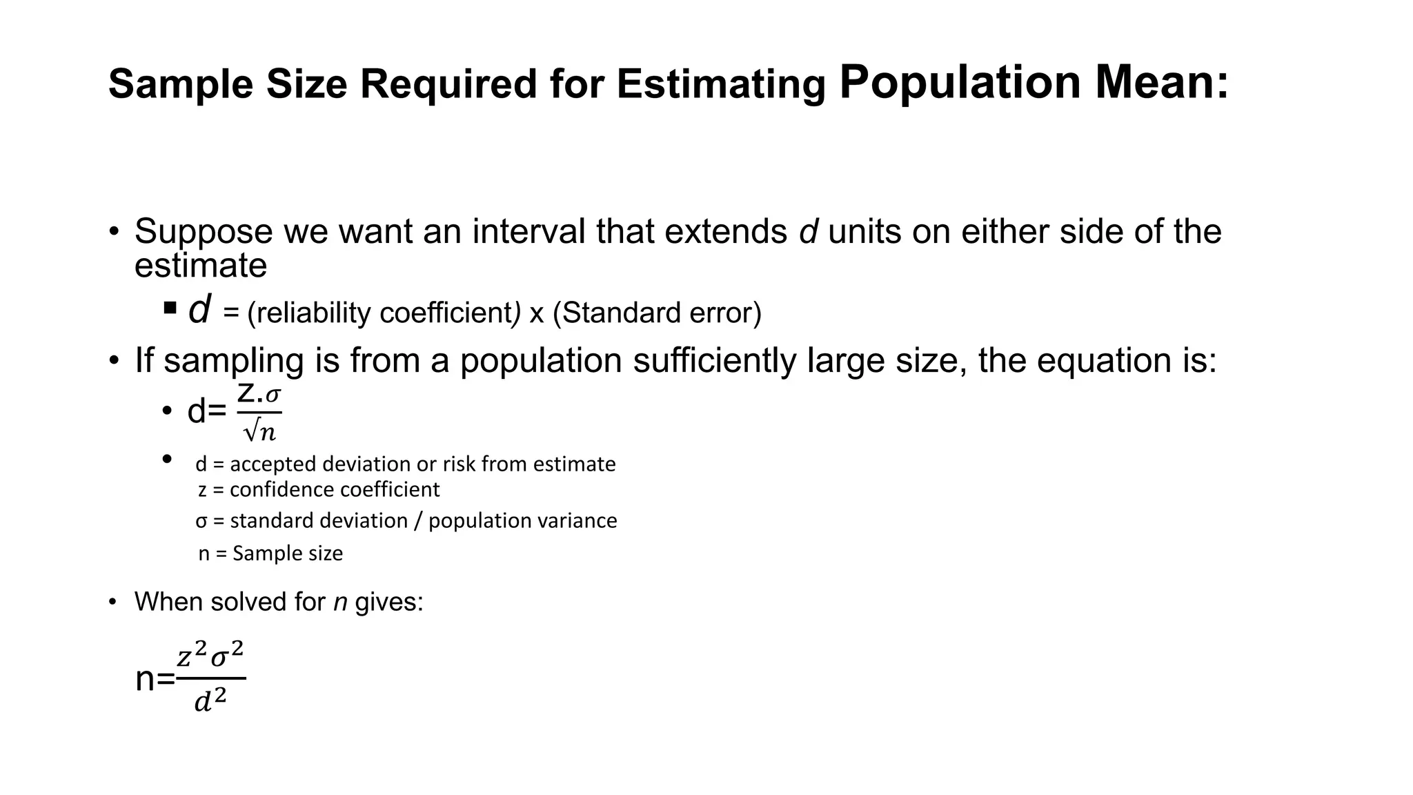 BCBR Calculating sample size and power BCBR ppt | PPTX