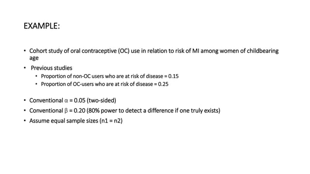 BCBR Calculating sample size and power BCBR ppt | PPTX