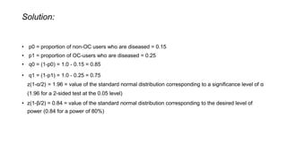 BCBR Calculating sample size and power BCBR ppt | PPTX