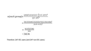 BCBR Calculating sample size and power BCBR ppt | PPTX