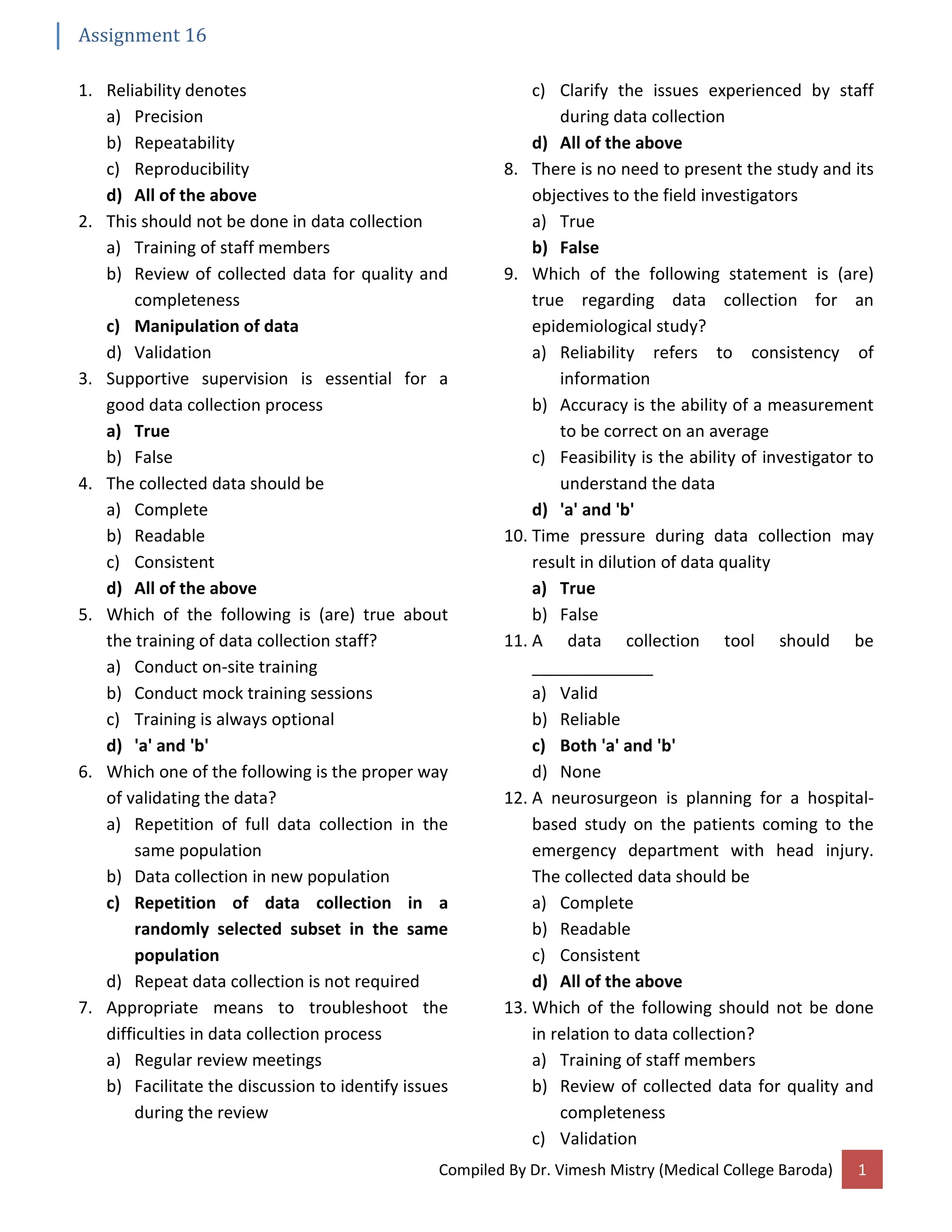 BCBR MCQs with Answers.pdf for exam for NMC promotions | PDF