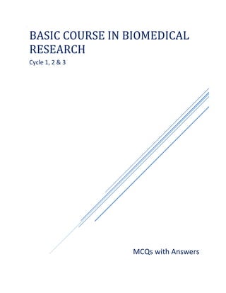 Basic Course in Biomedical Research MCQs with Answer | PDF