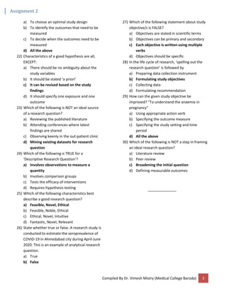 Basic Course in Biomedical Research MCQs with Answer | PDF
